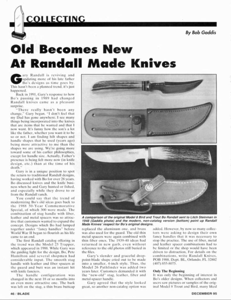 1995 - Blade - Old Style Model #8 - RMK Collector