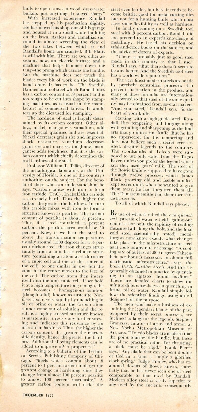1953 - True, The Men's Magazine - How Do You Make A Perfect Knife ...