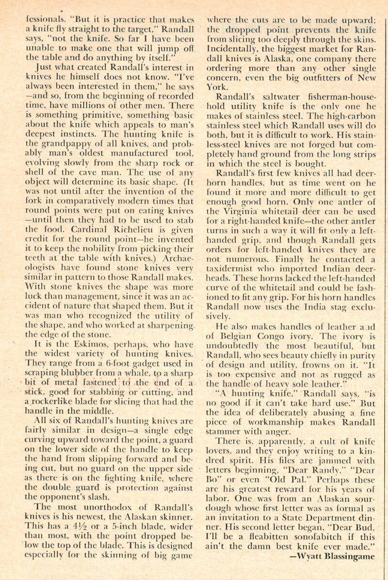 1953 - True, The Men's Magazine - How Do You Make A Perfect Knife ...